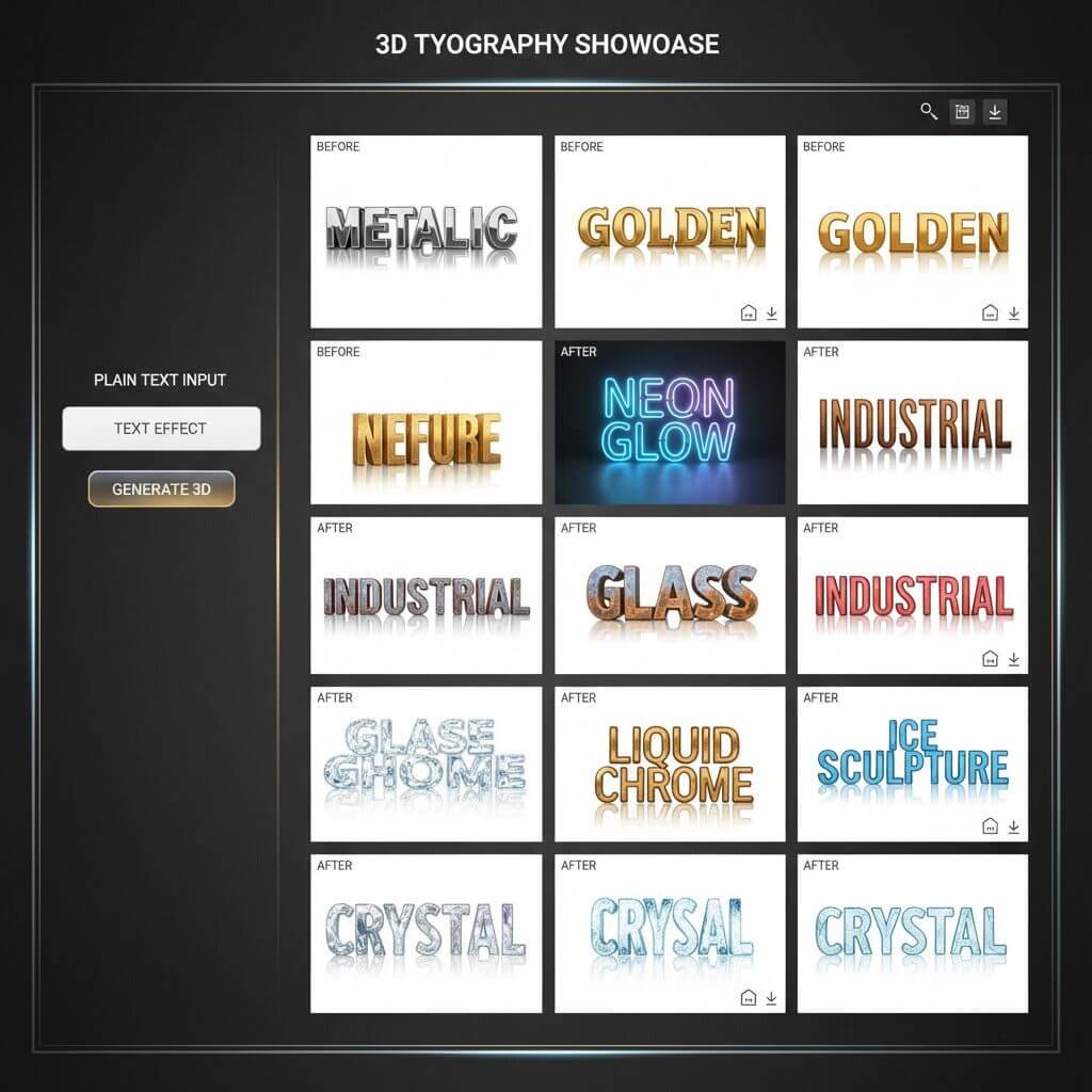 3D Text Effect Generator: Create Stunning 3D Text Online | Sketchto