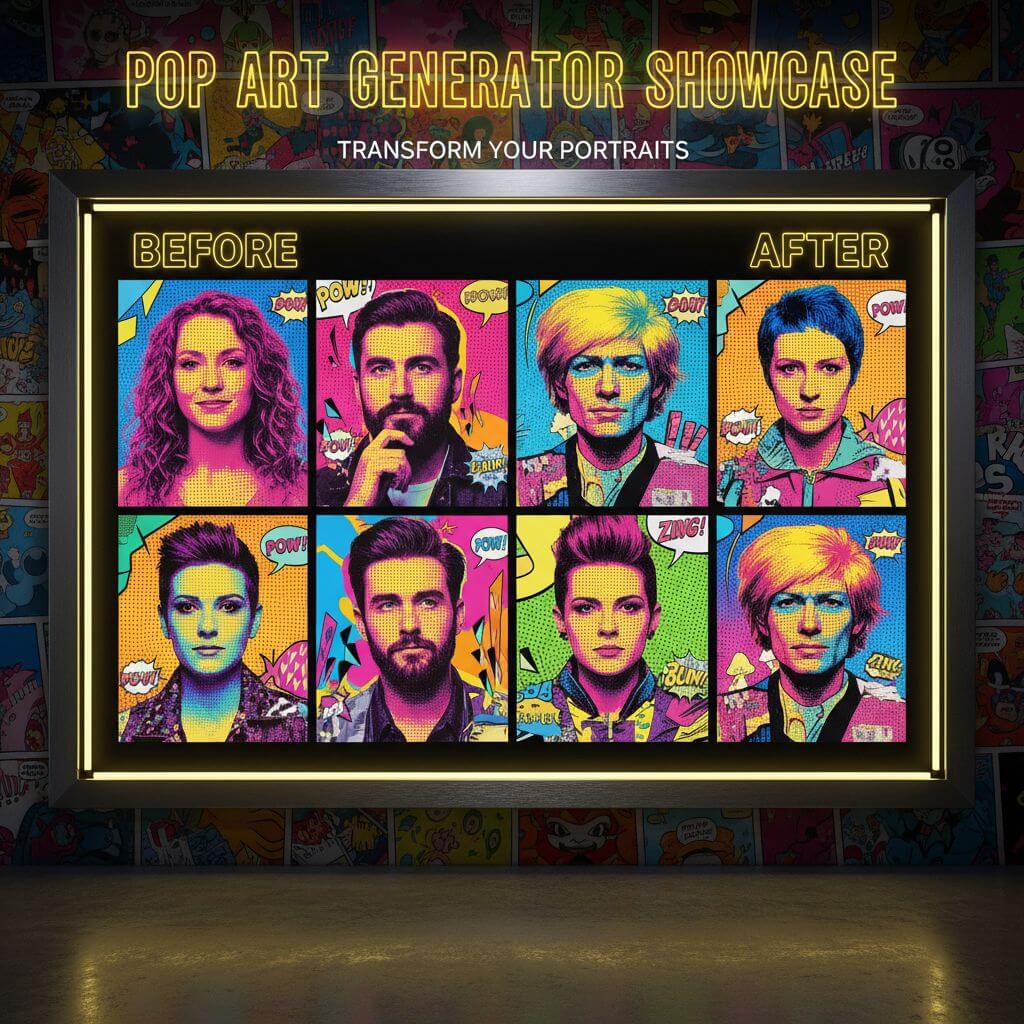 Free AI Pop Art Collage Generator | Create Pop Art Collage Online